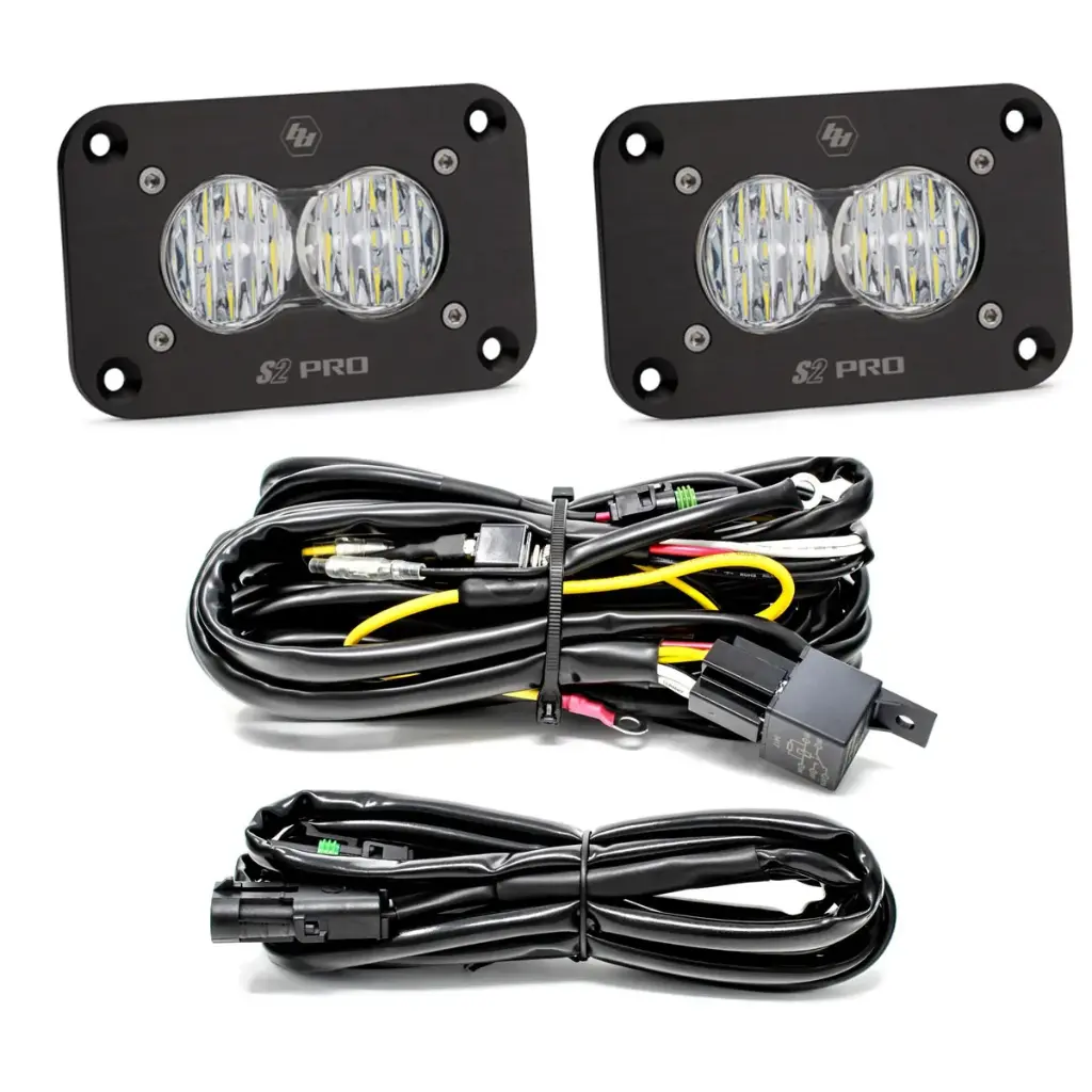 Baja Design - S2 Pro Black Flush Mount LED Light Pod Reverse Kit ...